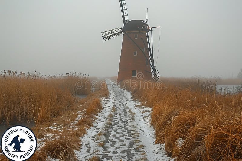 Classic Dutch Wooden Windmill for Efficient Water Drainage and ...
