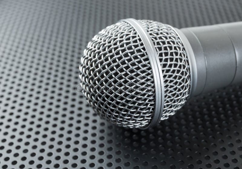 Classic Dynamic Vocal Microphone Metallic Silver Stock Photo - Image of ...