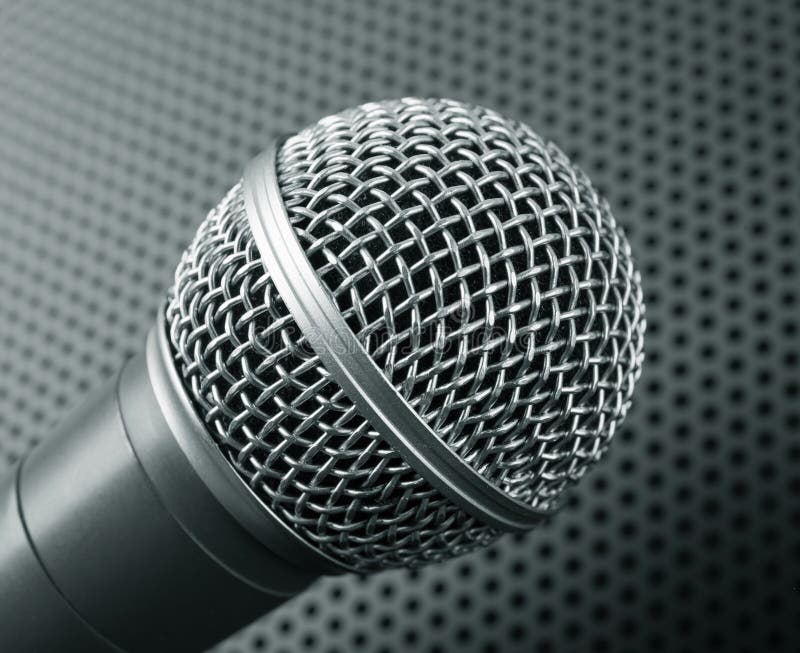 Classic Dynamic Vocal Microphone Metallic Silver Stock Photo - Image of ...
