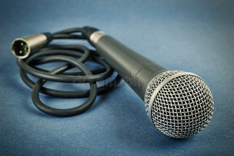 Classic Dynamic Vocal Microphone Metallic Silver Stock Photo - Image of ...