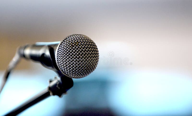 Classic Dynamic Vocal Microphone Metallic Silver Stock Photo - Image of ...