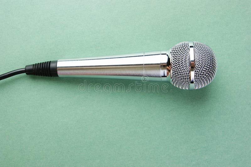 Classic Dynamic Vocal Microphone Metallic Silver Stock Photo - Image of ...