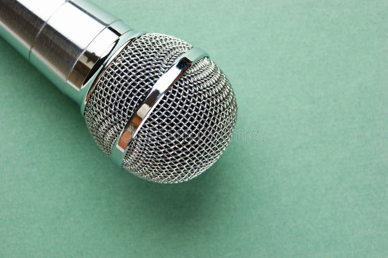 Classic Dynamic Vocal Microphone Metallic Silver Stock Photo - Image of ...