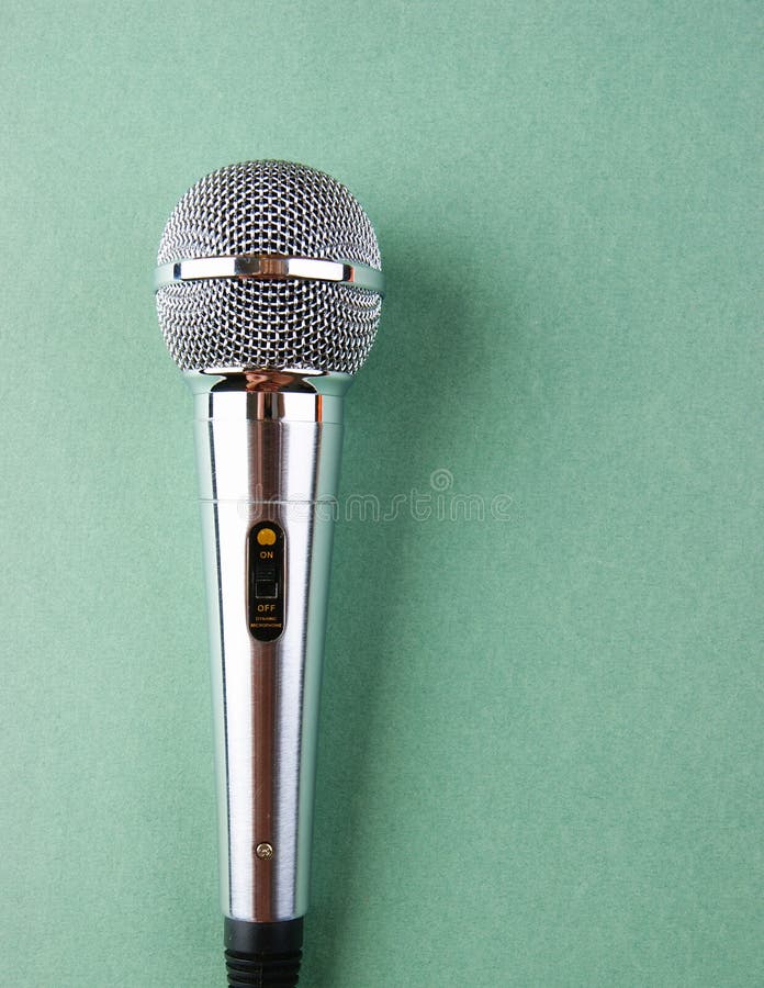 Classic Dynamic Vocal Microphone Metallic Silver Stock Photo - Image of ...