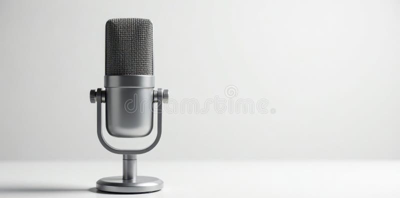 Classic Dynamic Microphone, Pristine White Backdrop , Audio, Sound ...