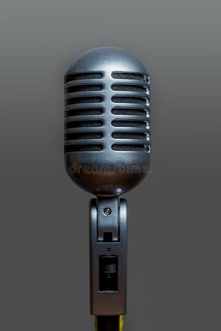 Classic Dynamic Vocal Microphone Metallic Silver Stock Photo - Image of ...