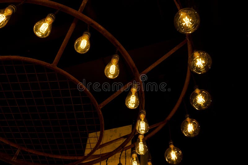 Classic Edison Light Bulb with Looping Carbon Filament. Stock Photo ...