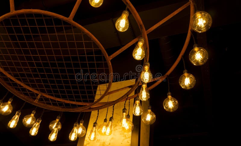 Classic Edison Light Bulb with Looping Carbon Filament. Stock Photo ...