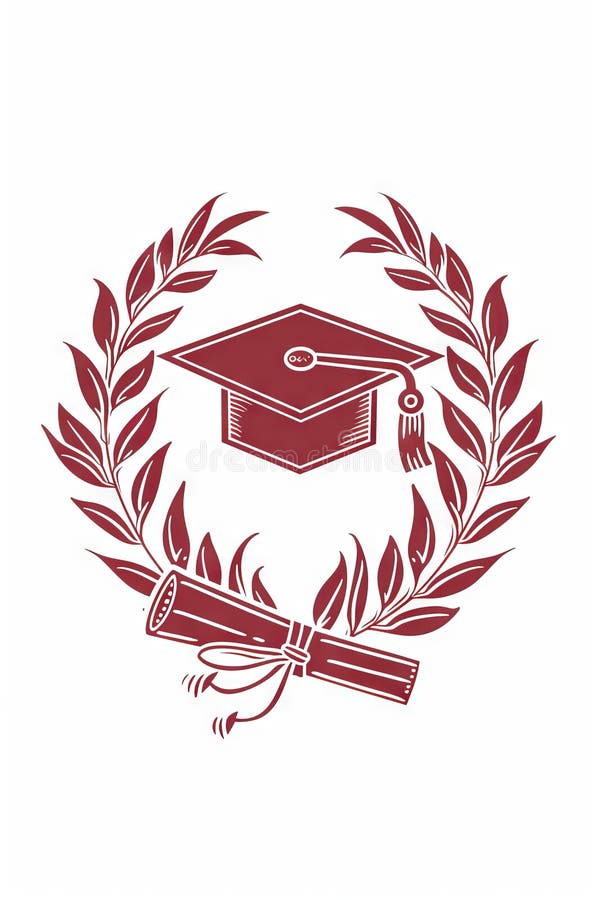 Classic Education Logo with a Diploma and Laurel Branches. Stock ...