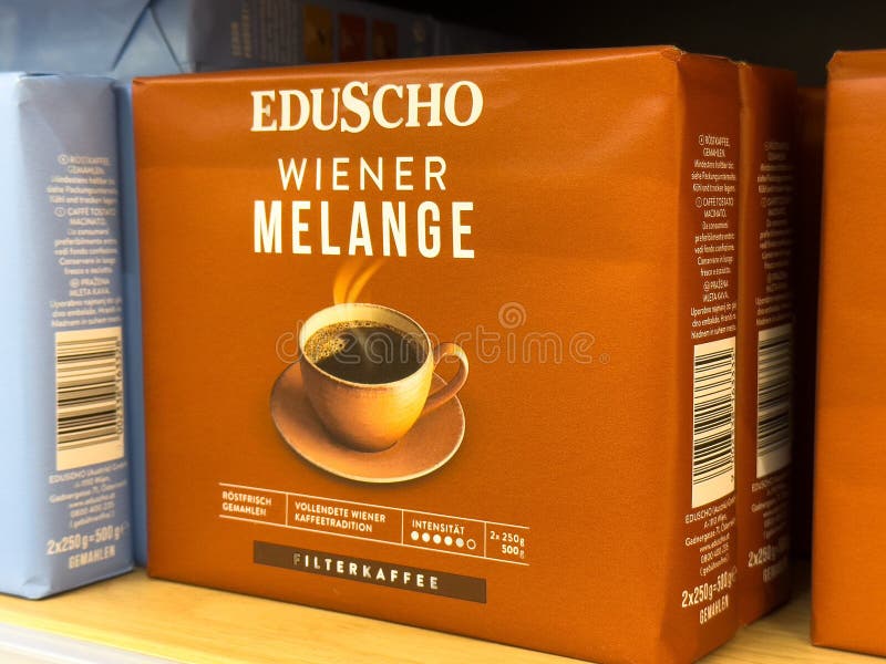 Classic Eduscho Wiener Melange Coffee Package on Shelf Editorial ...