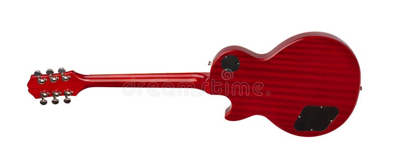 Classic Electric Guitar Back Stock Image - Image of mahogany, guitarist ...