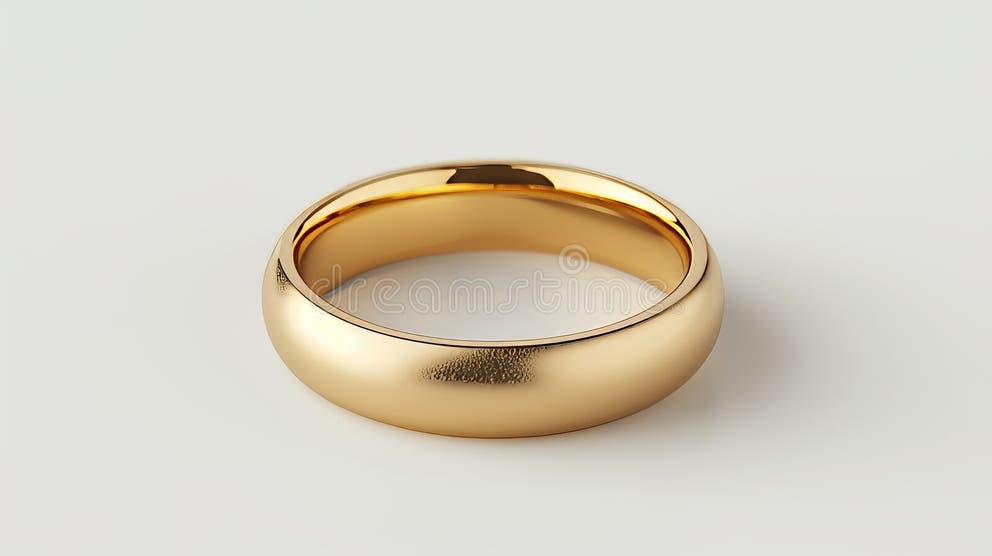 The Classic Elegance of a Simple Gold Ring, Isolated Against a Pure ...