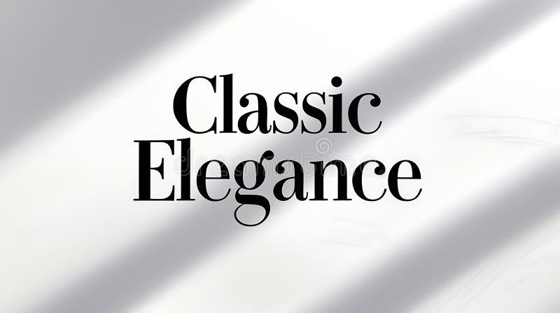 Classic Elegance Typography Against a Softly Lit Background for Design ...