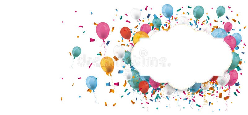 Confetti Header Banner Element Stock Vector - Illustration of pattern ...