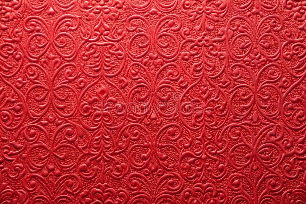 Classic Embossed Red Paper â€ Elegant Textured Background Stock ...