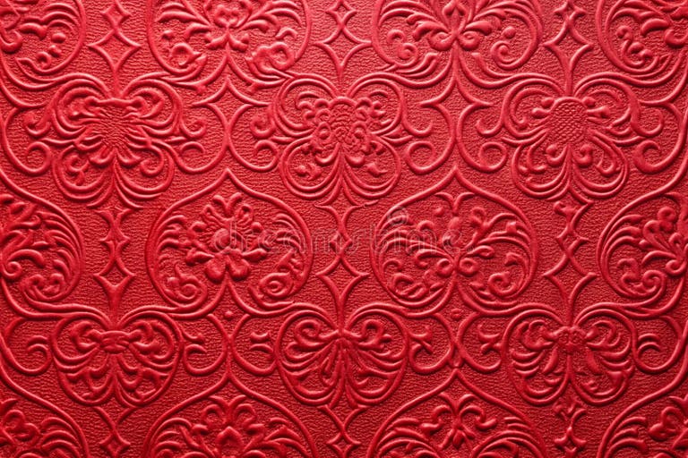 Classic Embossed Red Paper â€ Elegant Textured Background Stock ...