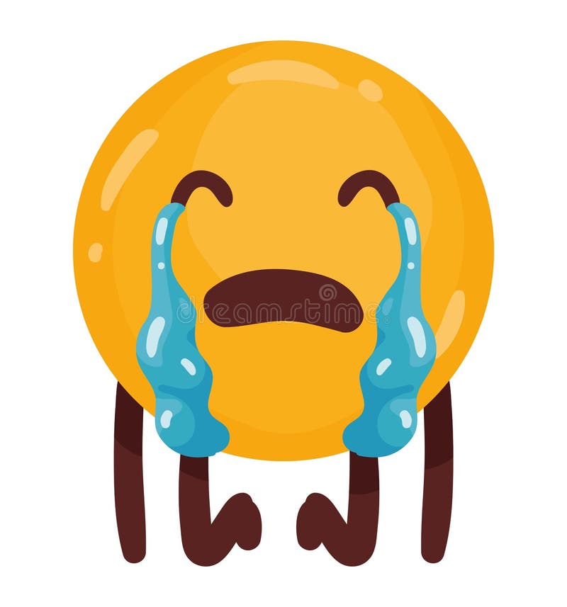 Classic emoticon crying stock vector. Illustration of classic - 247021911