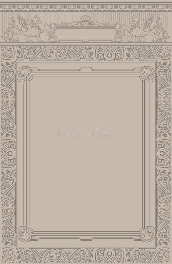 Classic Engraved Arch Postcard Frame Vintage Stock Vector ...