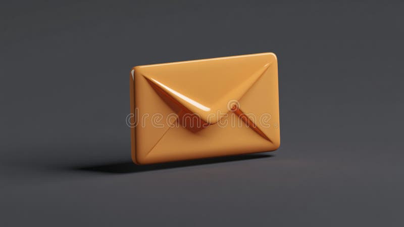 Classic Envelope Design in Rich Orange Color on Simple Background for ...