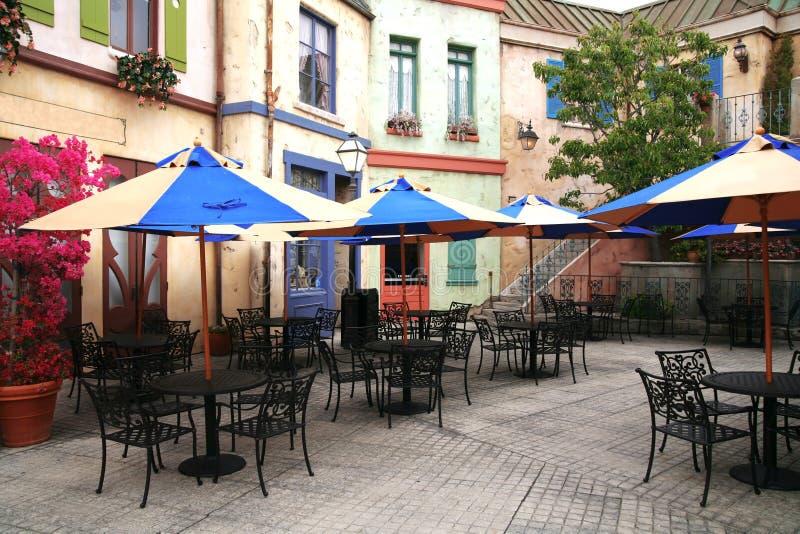 Classic European Street Cafe Stock Photo - Image of europe, island ...