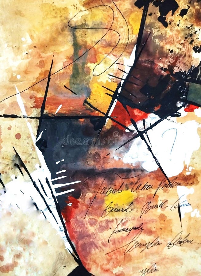 Classic Expressionism Abstract Painting Background Stock Photo - Image ...