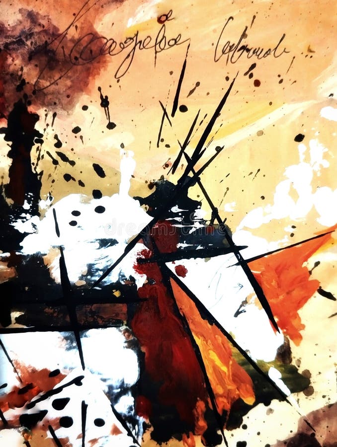 Classic Expressionism Abstract Painting Background Stock Photo - Image ...