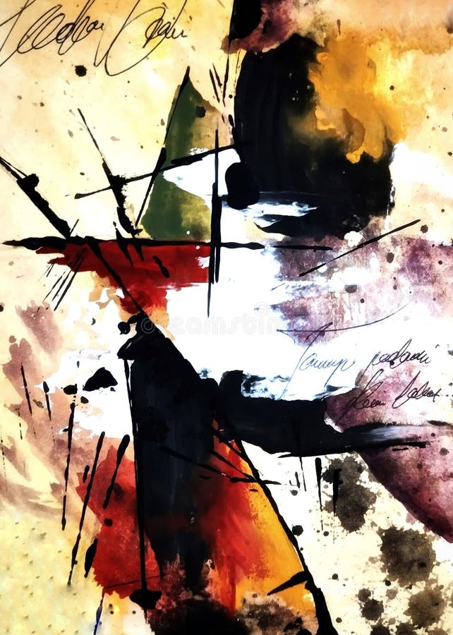 Classic Expressionism Abstract Painting Background Stock Photo - Image ...