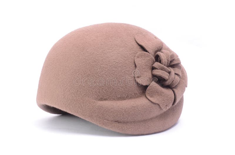 Classic Female Bowler Hat Isolated on White Stock Image - Image of ...