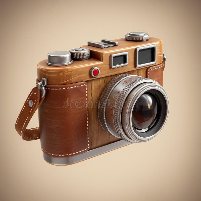 Classic Film Camera with Leather CaseVector Illustrations Stock ...