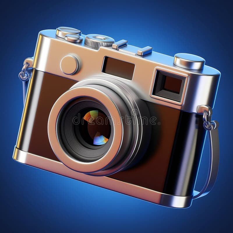 Classic Film Camera with Leather CaseVector Illustrations Stock ...