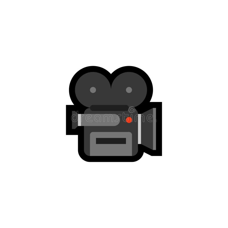 Classic Film Camera Icon, Simple Design Stock Illustration ...