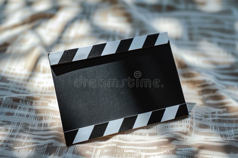 A Classic Film Clap Board Lying on a Bed, in Monochrome Stock Photo ...