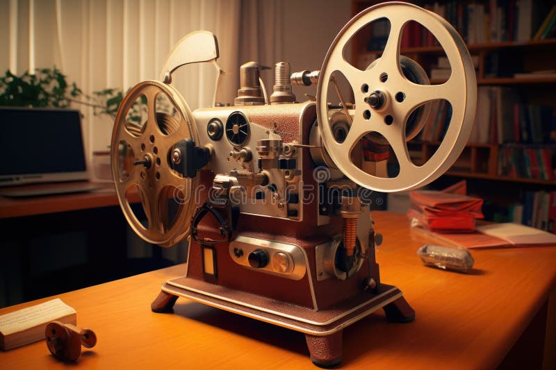 Classic Film Projector with 35mm Film Spool Stock Photo - Image of ...