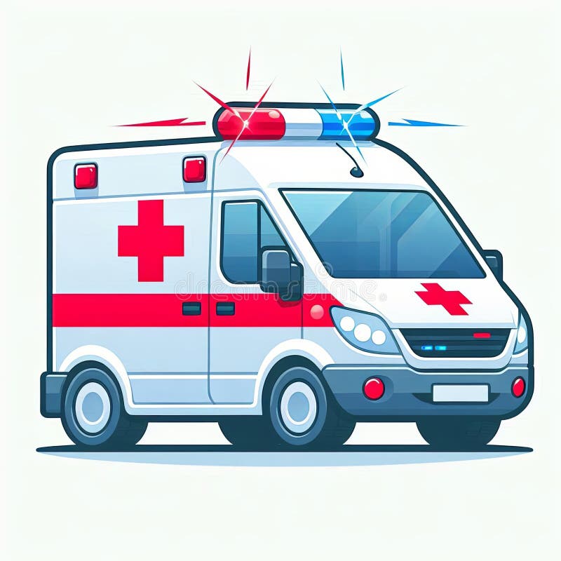 Classic First Aid Van stock illustration. Illustration of service ...