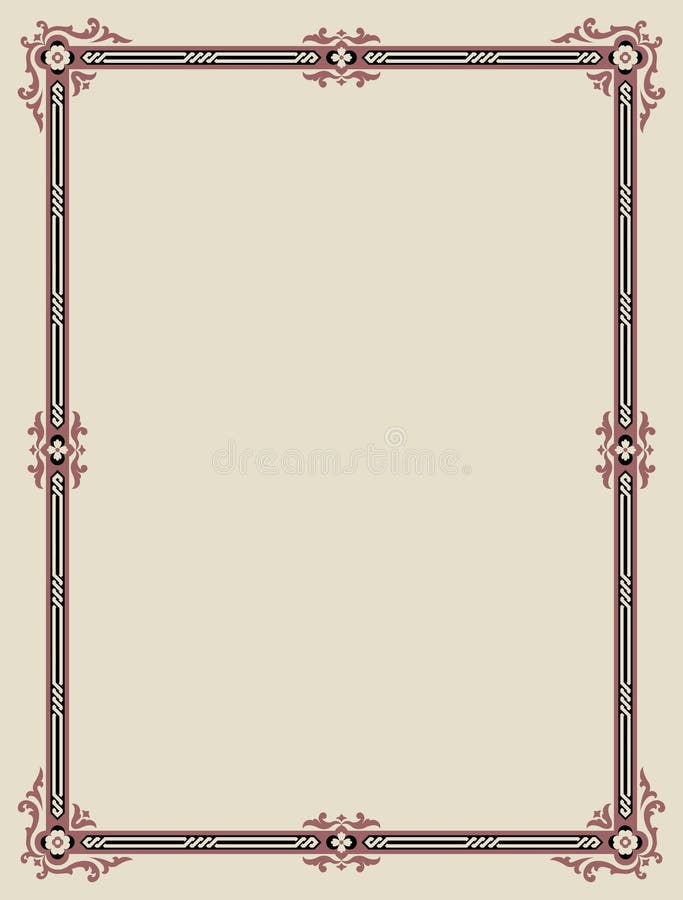 Classic Floral Frame stock vector. Illustration of classical - 68362116