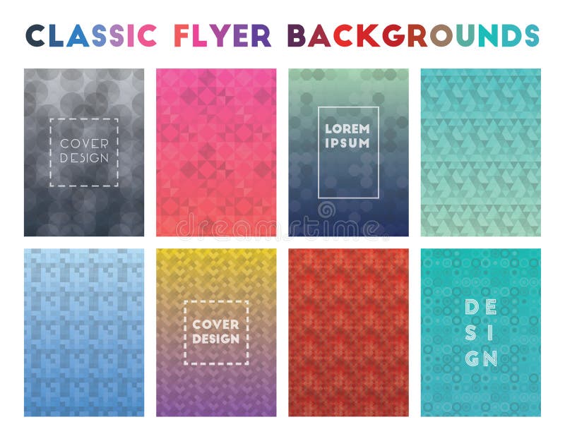 Classic Flyer Backgrounds. stock vector. Illustration of geometry ...