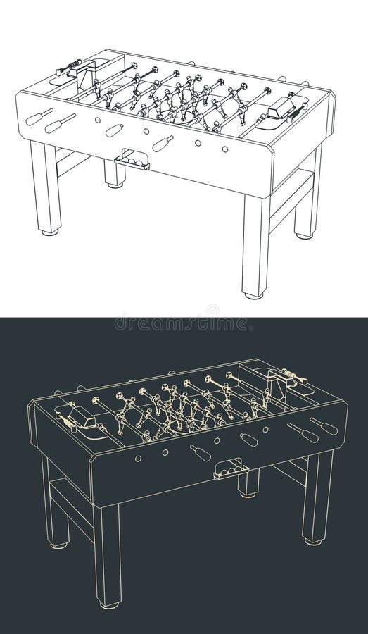 Classic Foosball Table Illustrations Stock Vector - Illustration of ...