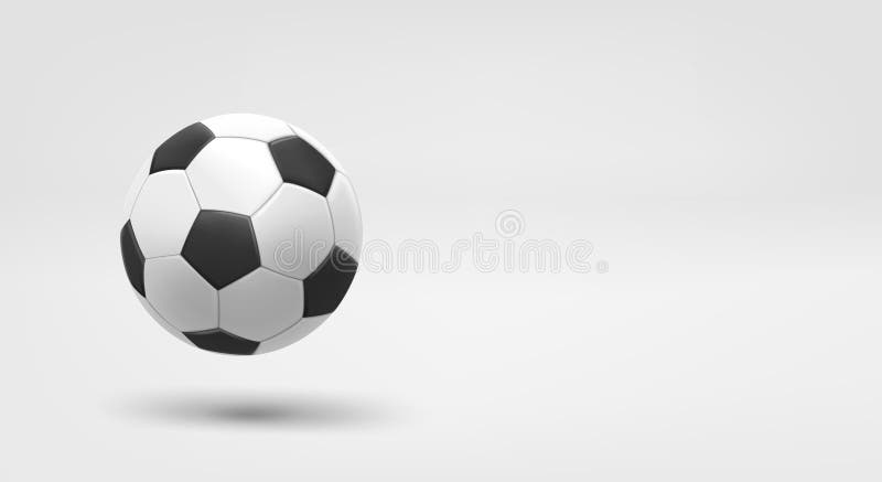 Classic Football Ball. 3d Vector Banner with Copy Space Stock Vector ...