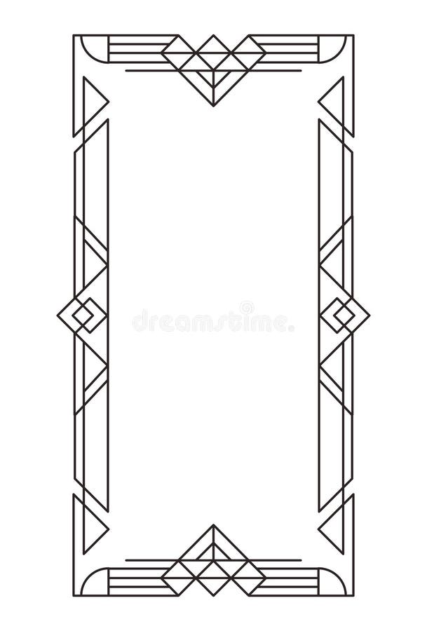 Classic frame art deco stock illustration. Illustration of classic ...
