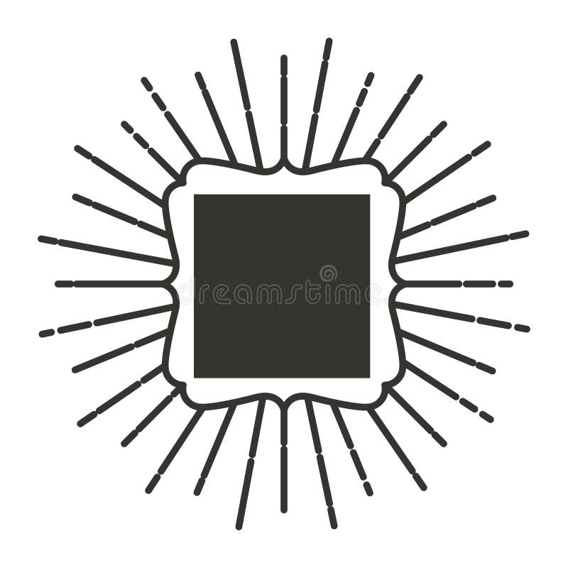 Classic frame with burst stock vector. Illustration of simple - 144152359