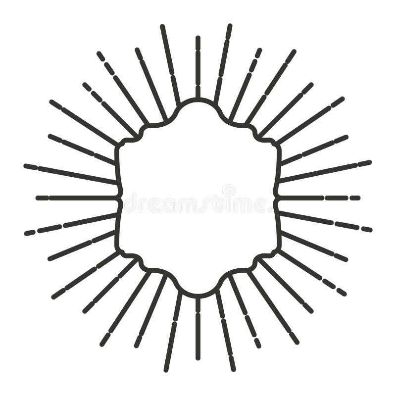 Classic frame with burst stock vector. Illustration of design - 144158896
