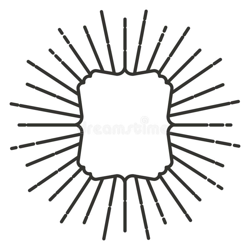 Classic frame with burst stock vector. Illustration of badge - 144189133