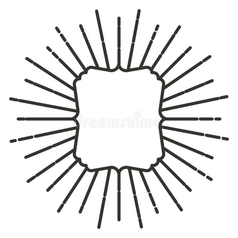 Classic frame with burst stock vector. Illustration of badge - 144189133