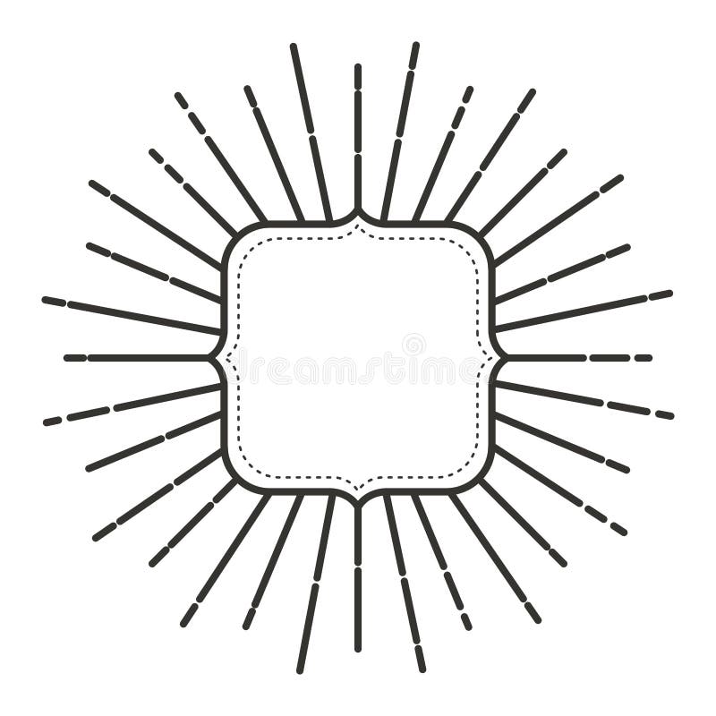 Classic frame with burst stock vector. Illustration of collection ...