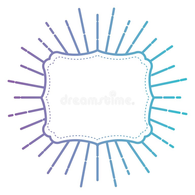 Classic frame with burst stock vector. Illustration of light - 145158696