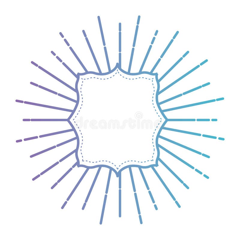 Classic frame with burst stock vector. Illustration of round - 145215564