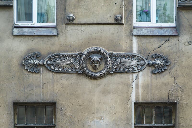 Classic Fretwork on the Wall of the Building Stock Image - Image of ...