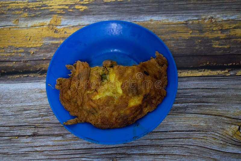 A Classic Fried Omelette with a Soft Center and a Crispy Texture ...