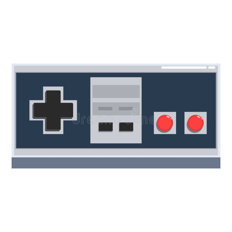 Retro Gamepad Controller Featuring Directional Pad and Action Buttons ...