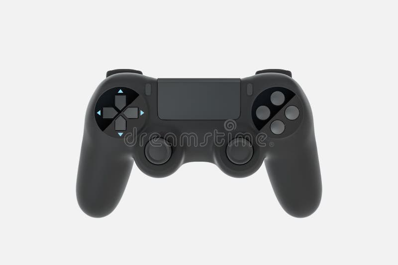 Classic Game Pad with White Background, 3d Rendering Stock Illustration ...